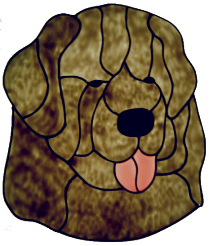 Dog Designs - Handmade peelable static window clings, stained glass ...