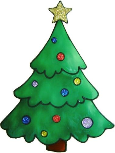 Christmas Decorations - Static Window Clings, Stained glass effect ...