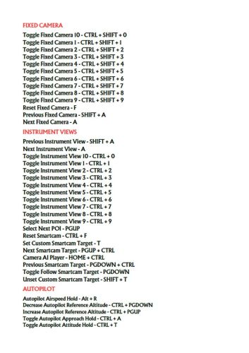 Microsoft Flight Simulator 2020 | Keyboard Controls | DPSimulation
