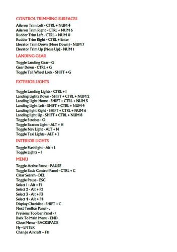 Microsoft Flight Simulator 2020 | Keyboard Controls | DPSimulation