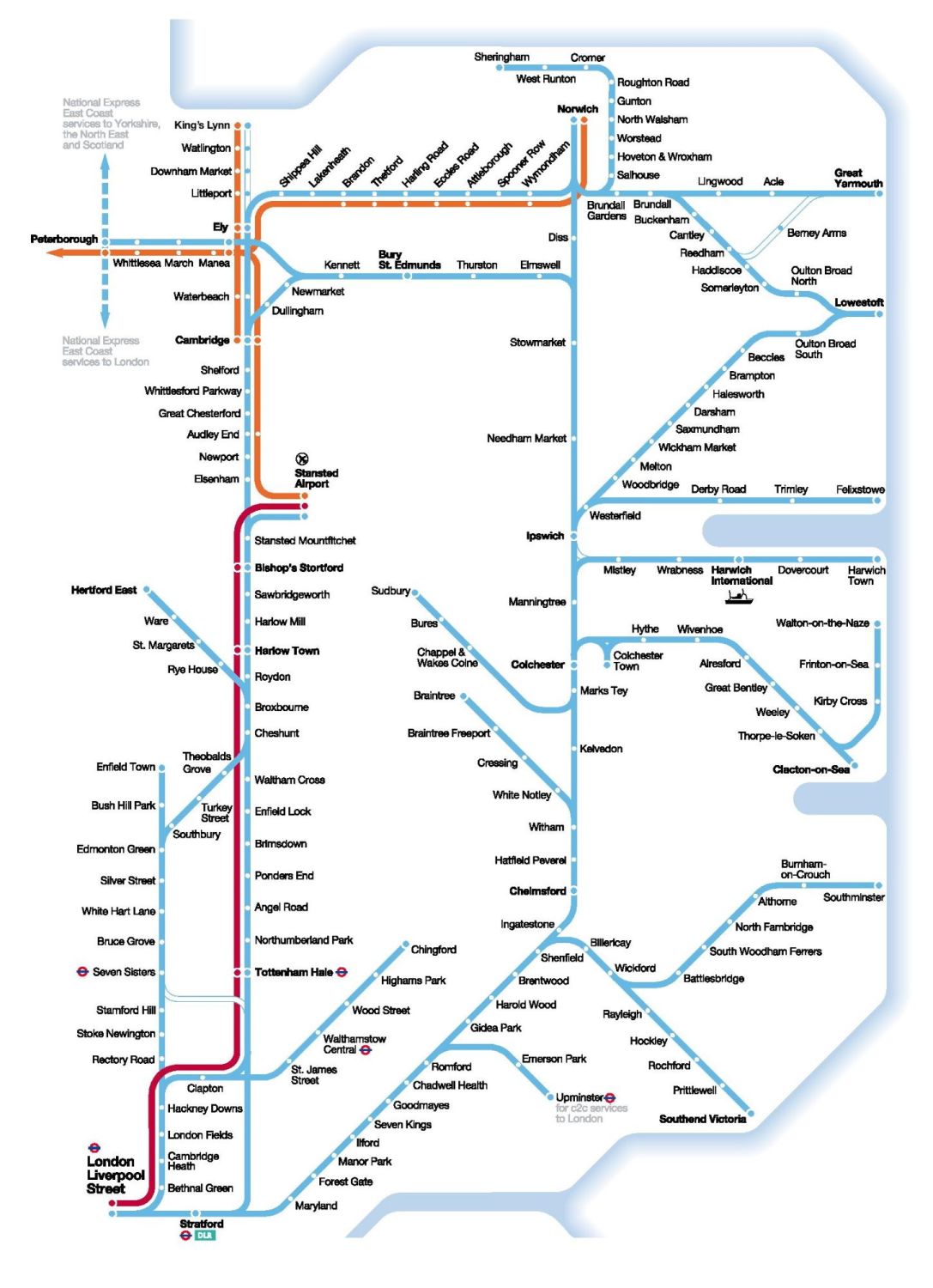 Timetable Archive | National Express East Anglia | DPSimulation