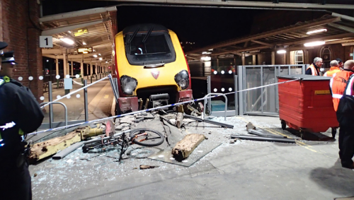 On This Day in 2013, Chester buffer stop collision