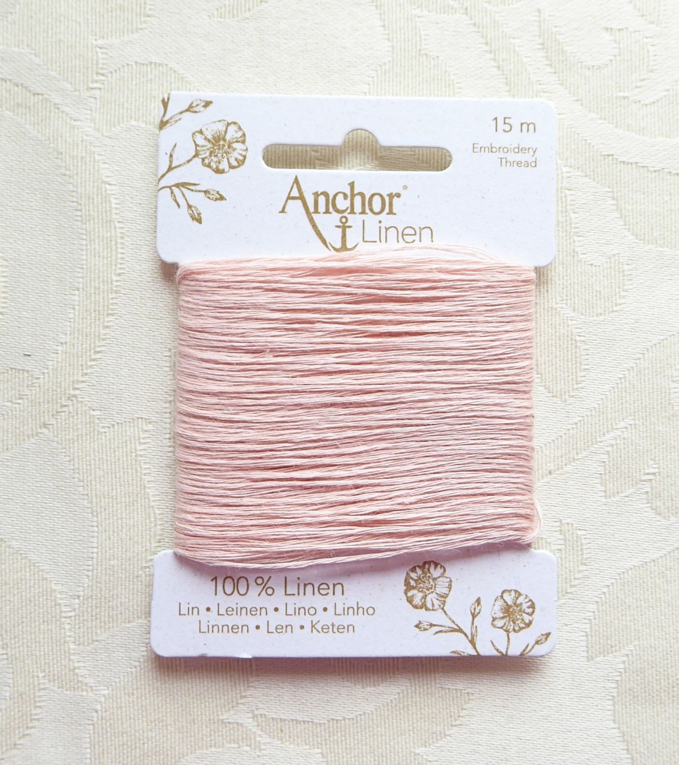 Anchor 100% linen thread - 015 Peony