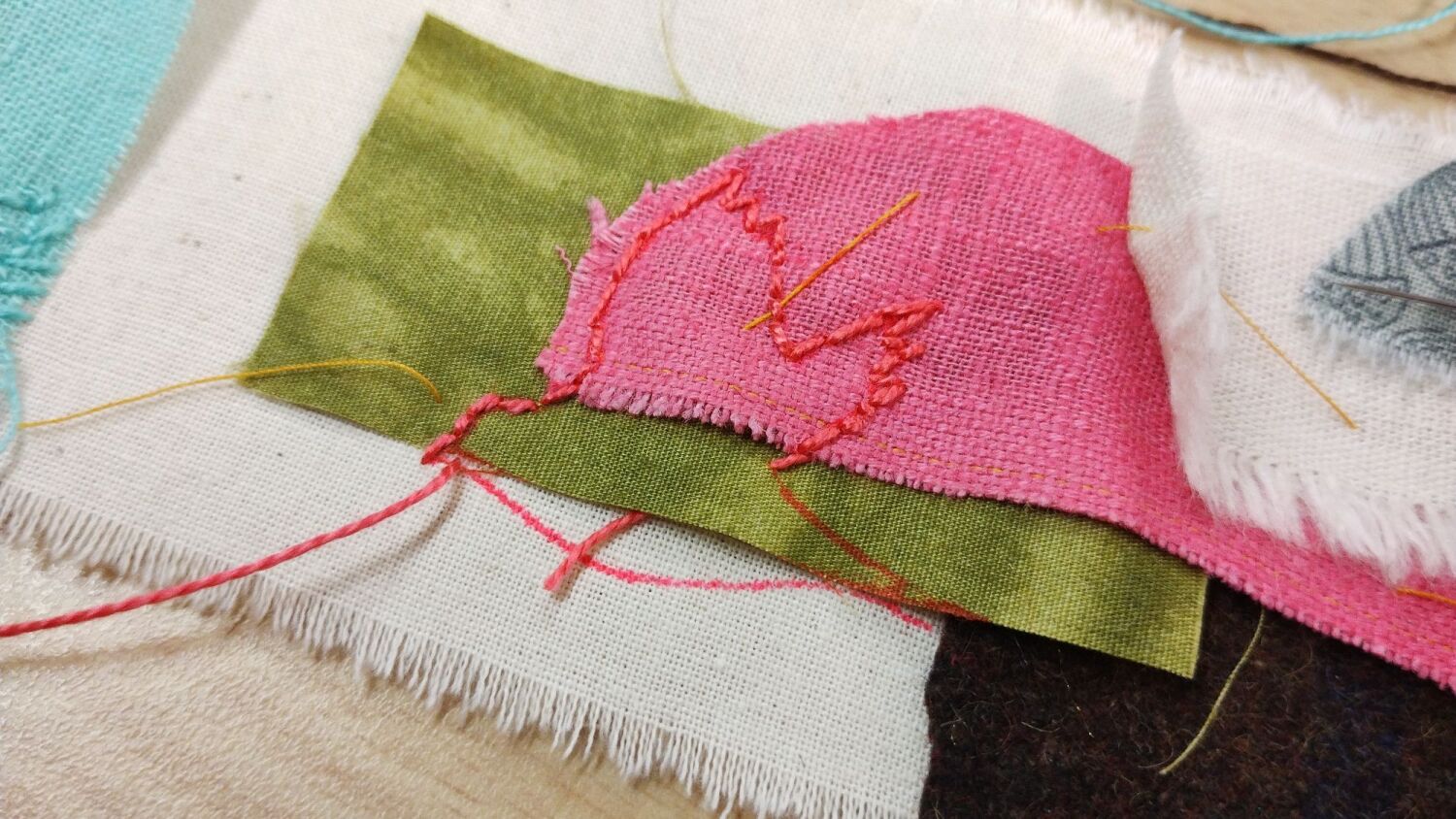 Fresh air, forest inspiration and gentle stitching...