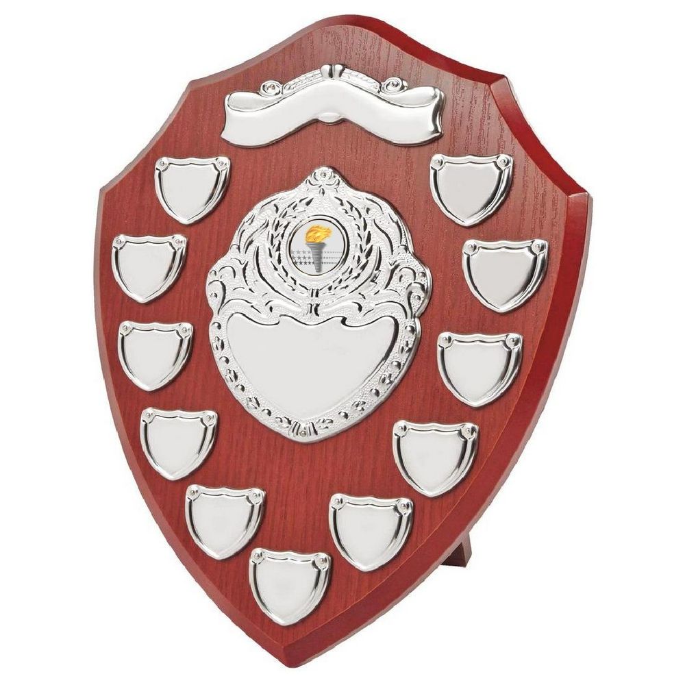 presentation wooden trophy shield