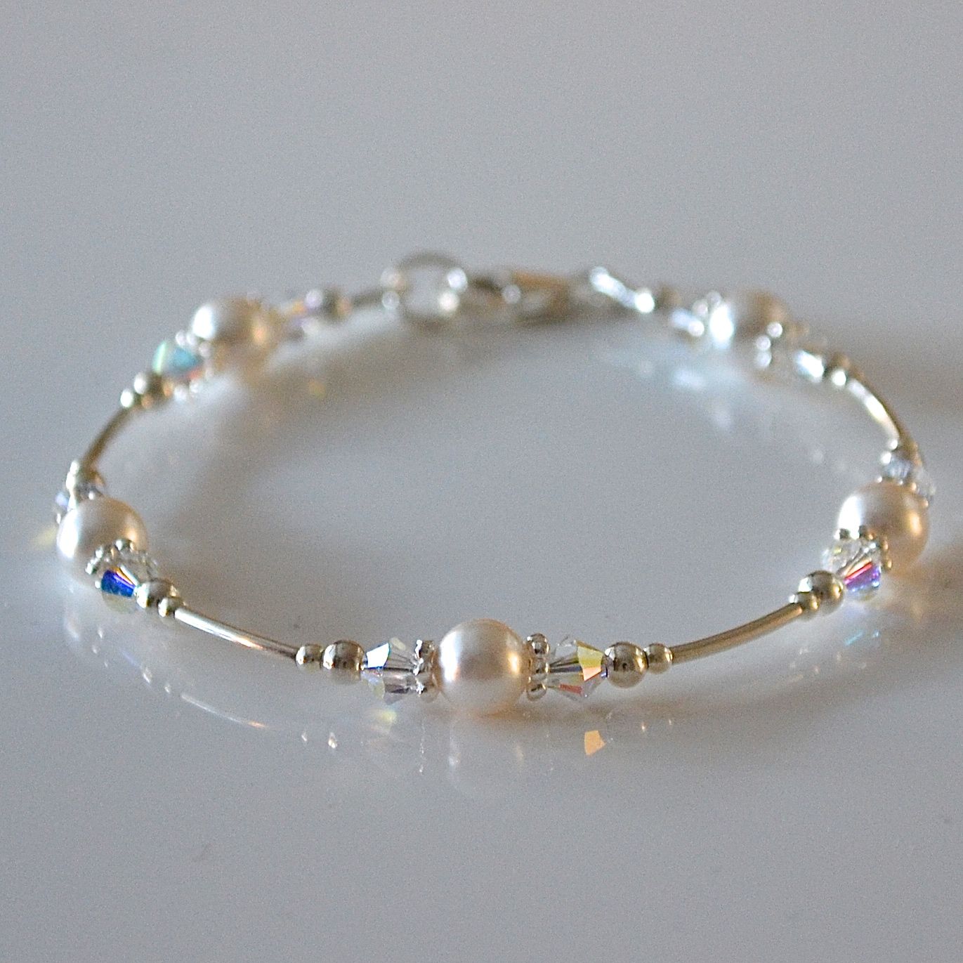 Swarovski Pearl and Crystal Necklace | Julie Walton Jewellery