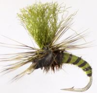 Shimmy worm , mosaic chartreuse /red. [shim1]