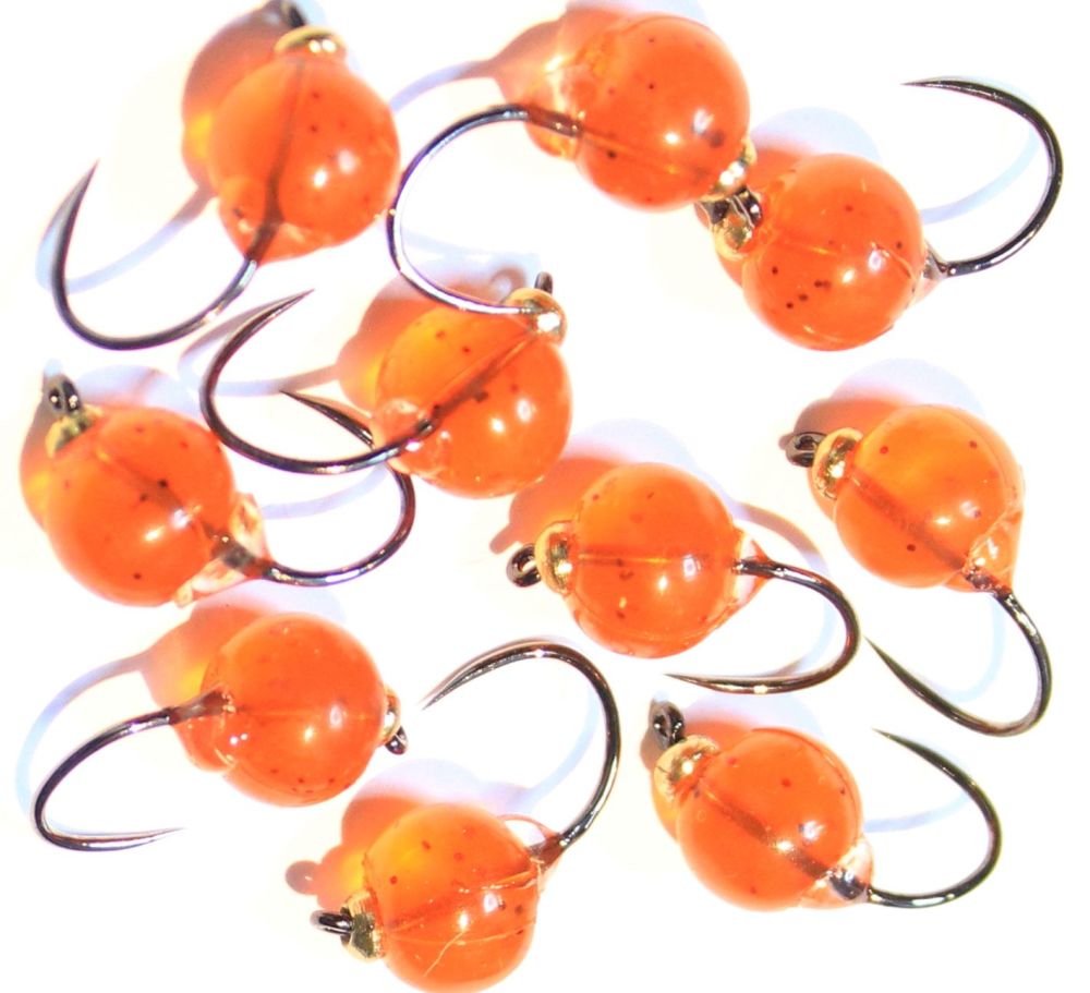 Silicone Rubber egg flies made from silicone rubber and barbless size 10 hooks