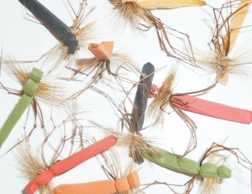 Daddy long legs , foam, 10 xTrout flies ,assorted patterns