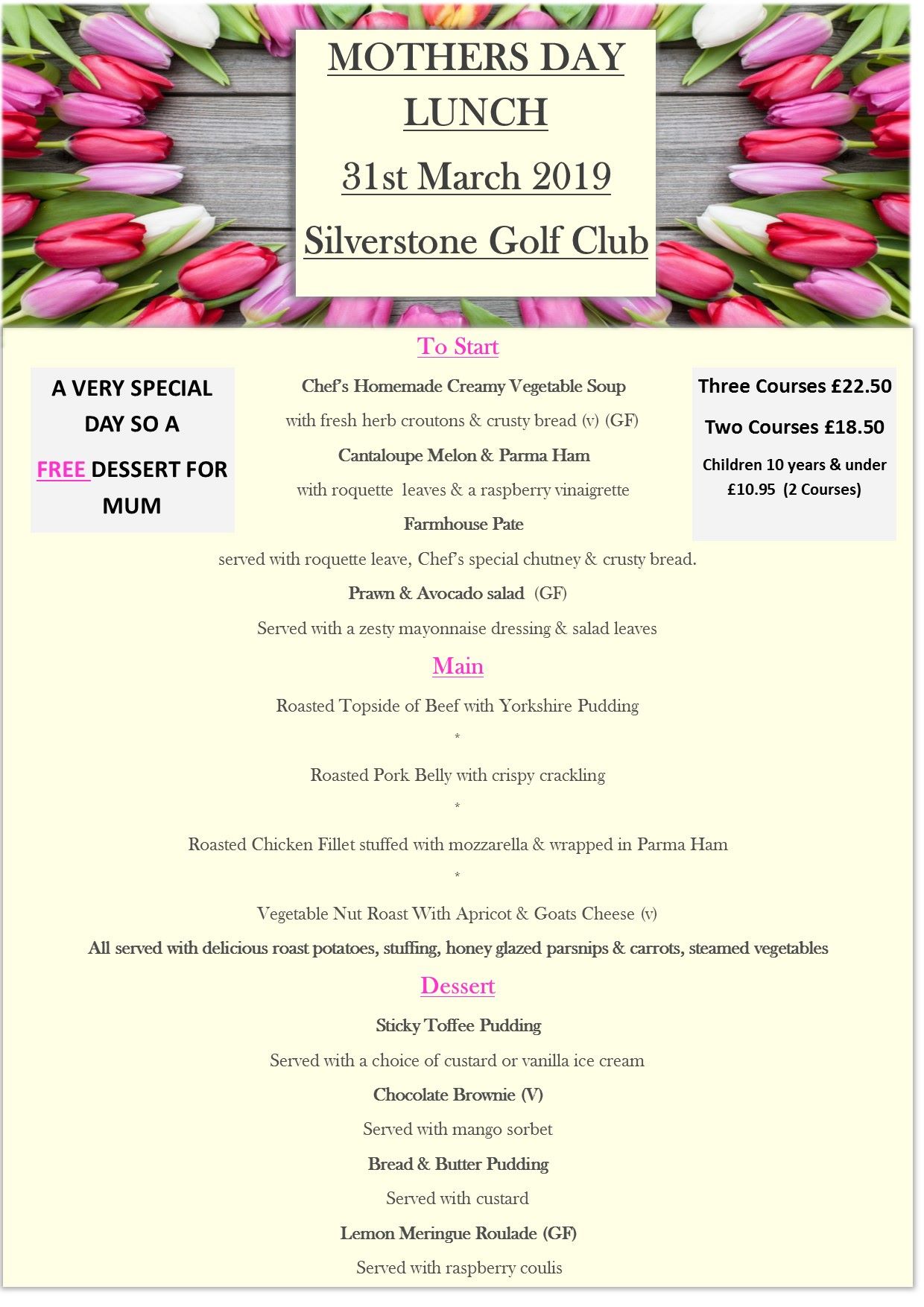 mothers day 2019, mothers day, lunch, silverstone, roast dinner, sunday ...
