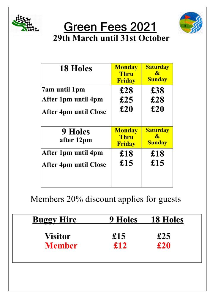 Silverstone Golf Club & Hotel Green Fees