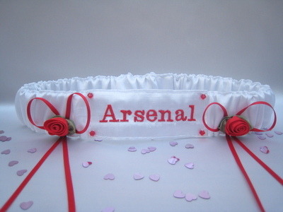 Arsenal Wedding Garter - Team Names Embroidered | FC Bridal Garter