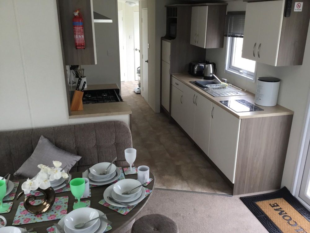 photos of all the caravans and log cabin