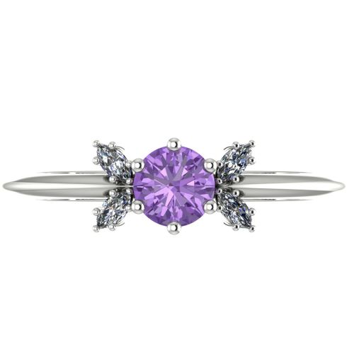 A dainty whimsical butterfly style engagement ring.