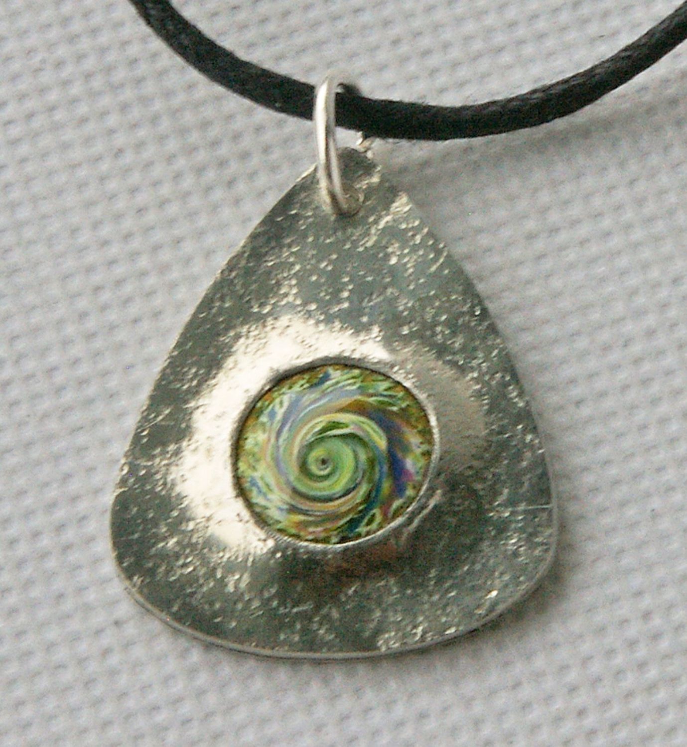 Pewter Plectrum Pendant