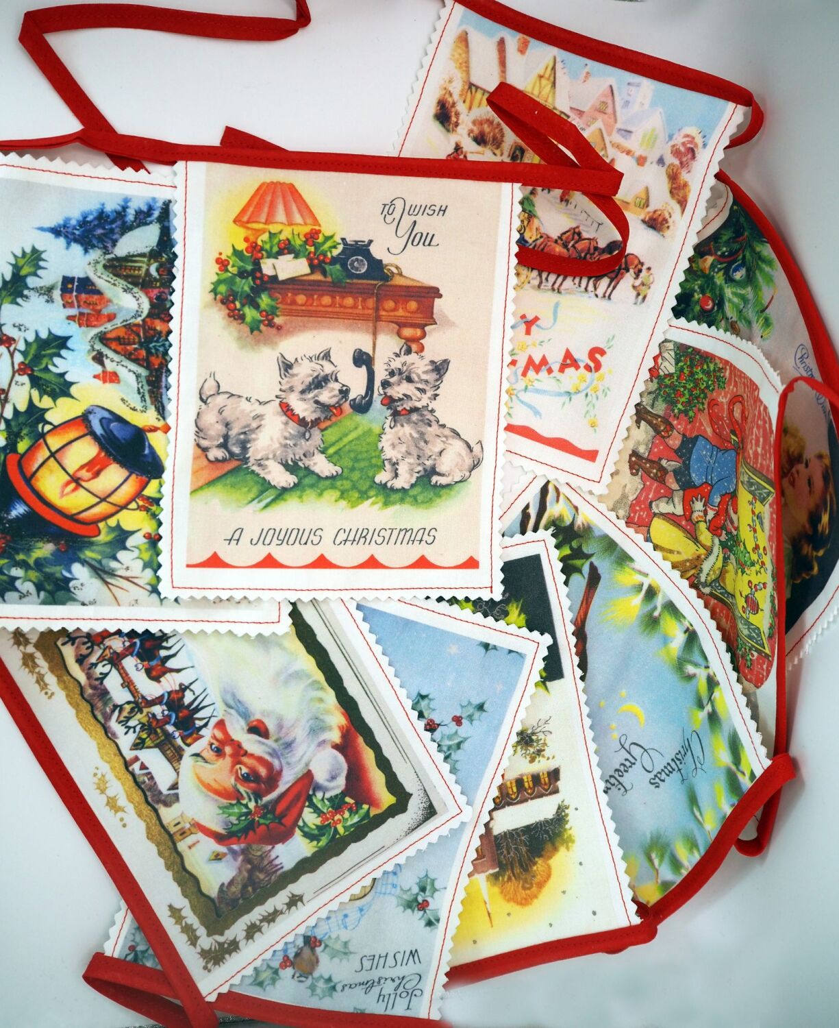 vintage christmas bunting