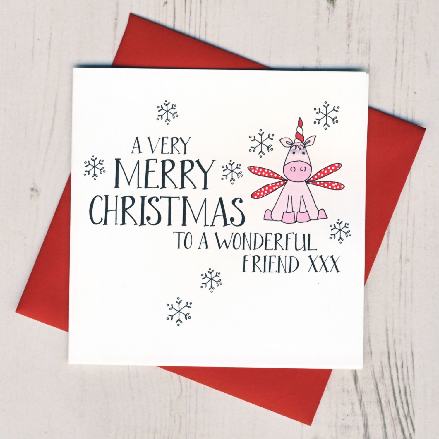 handmade friend christmas card