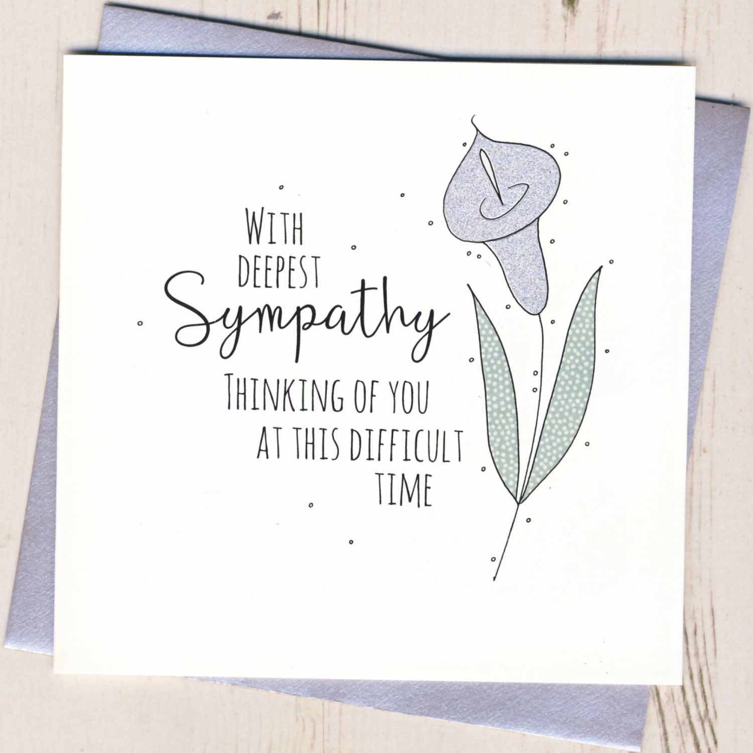 Handmade sympathy card