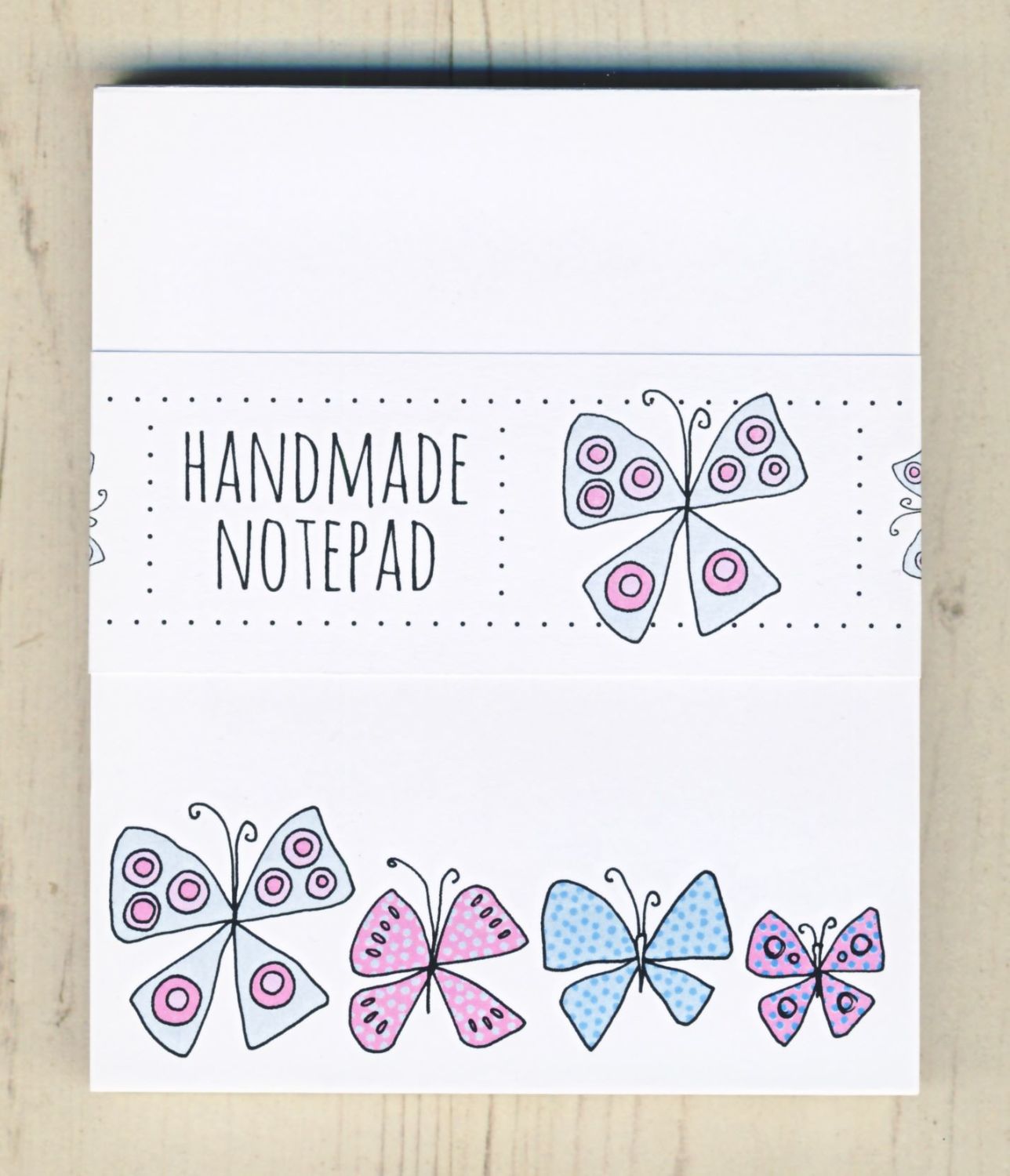 handmade butterfly notepad