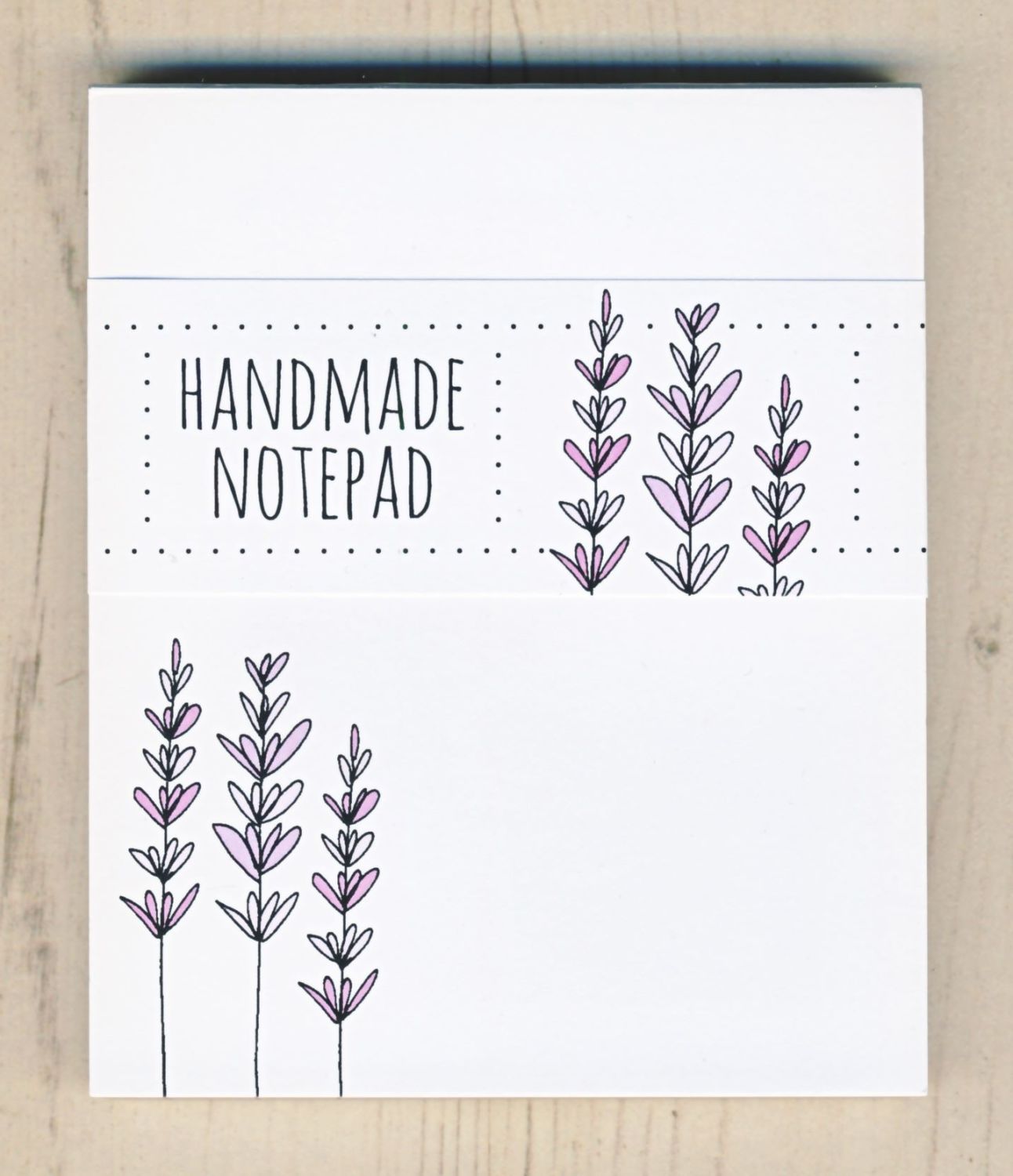 handmade lavender notepad