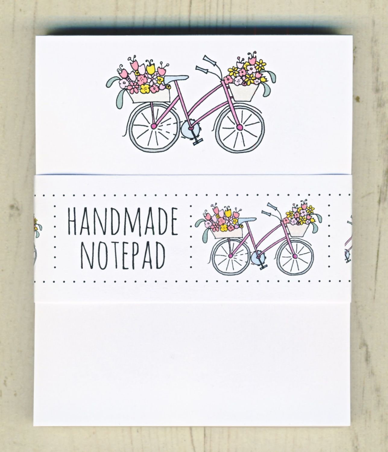 handmade bike notepad