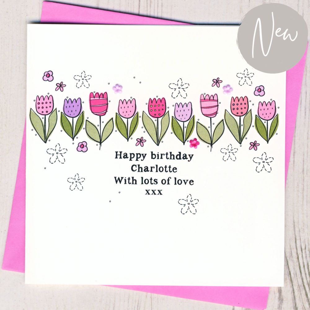 Tulip Birthday Card