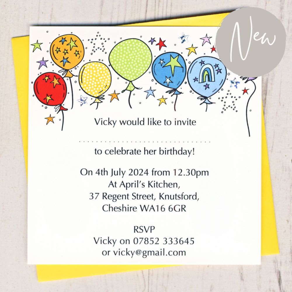 birthday party invitations