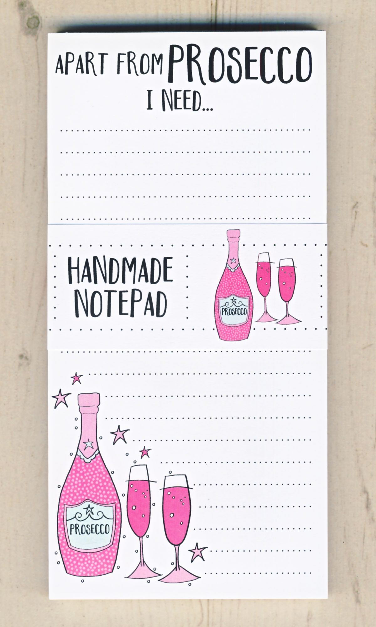 handmade shopping list notepad