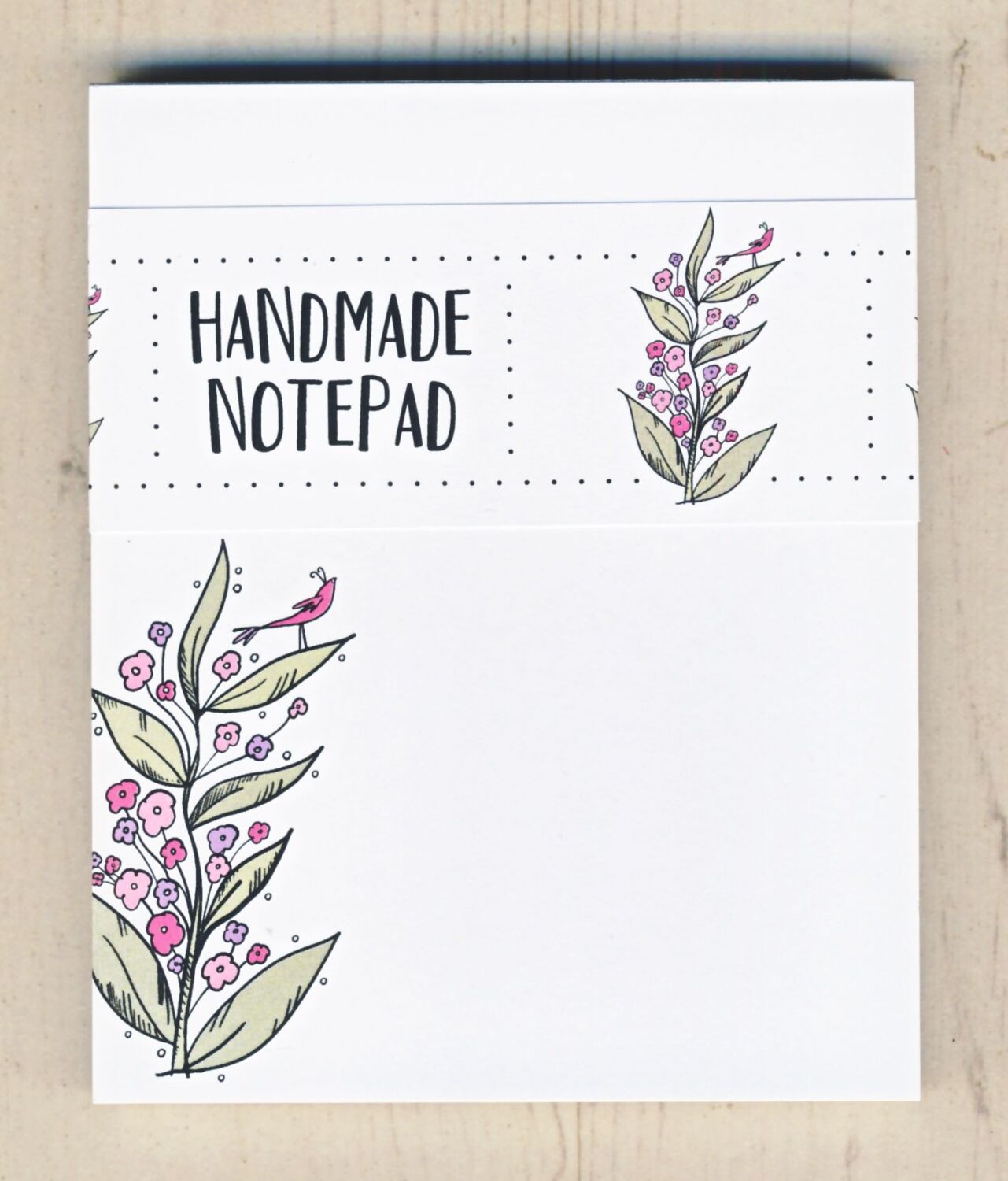 handmade flower notepad