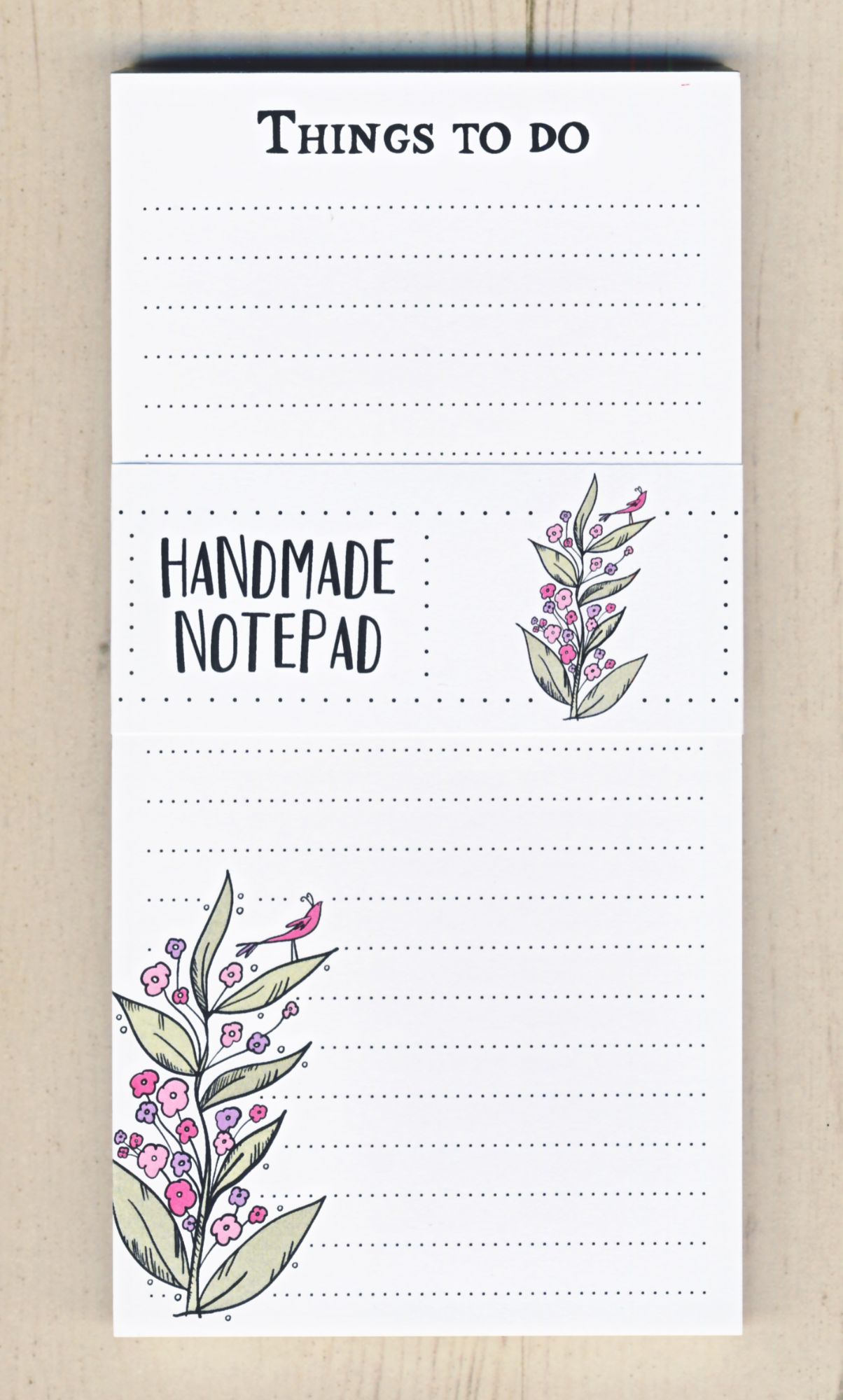 handmade things to do notepad