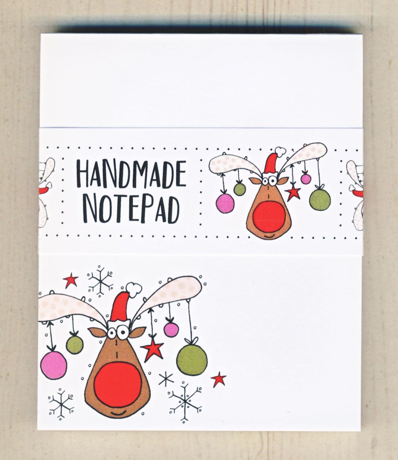handmade christmas notepad