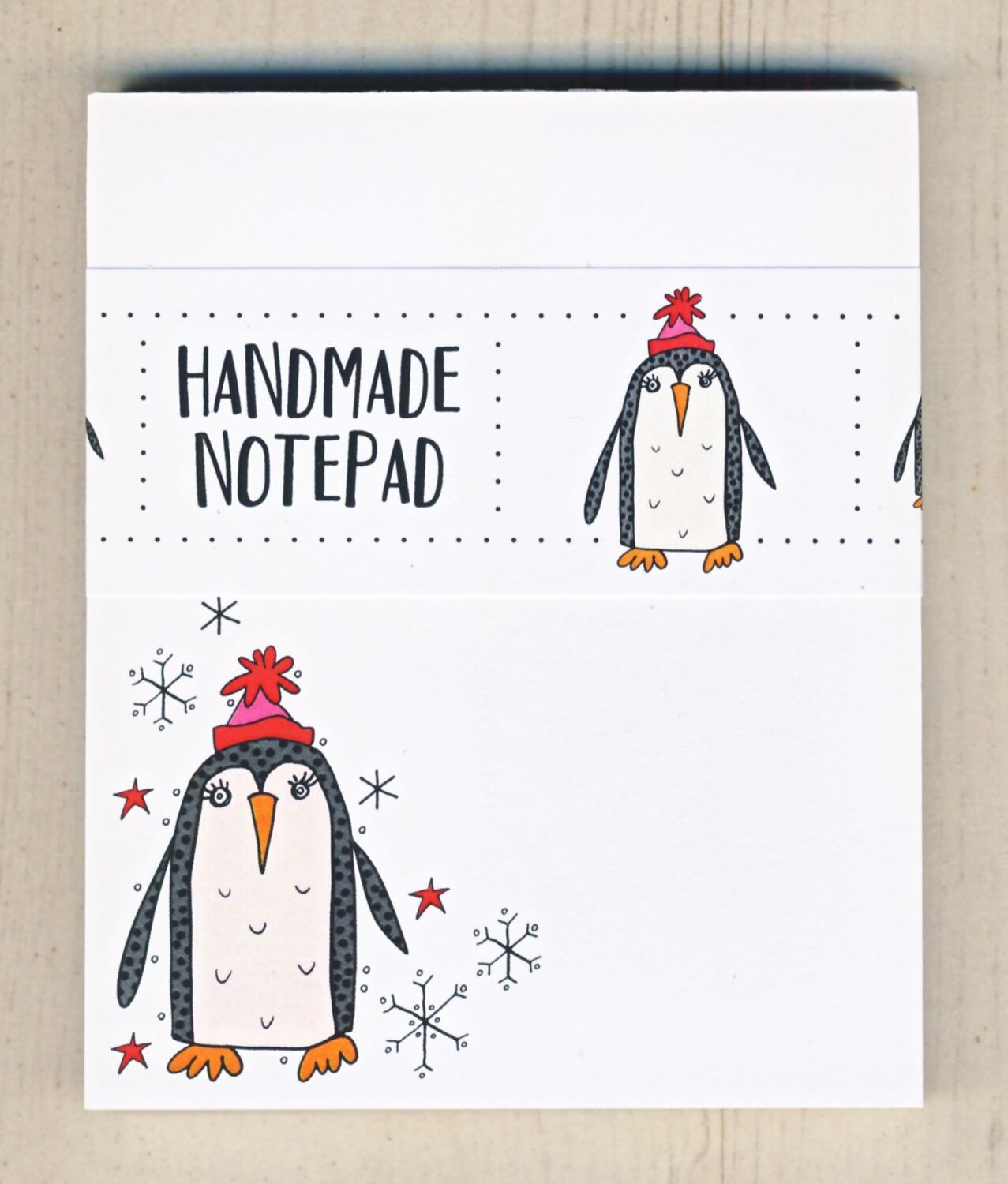 handmade christmas notepad