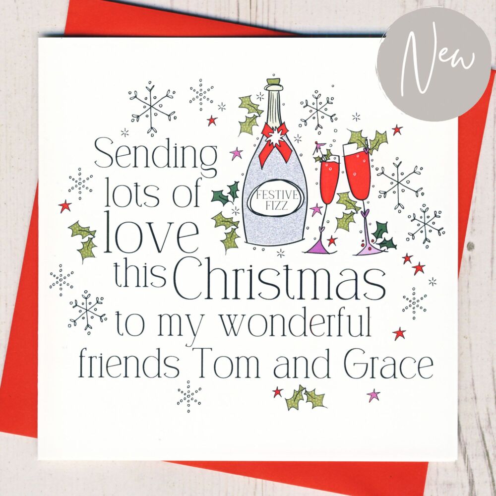 Christmas festive fizz card Christmas festive fizz card