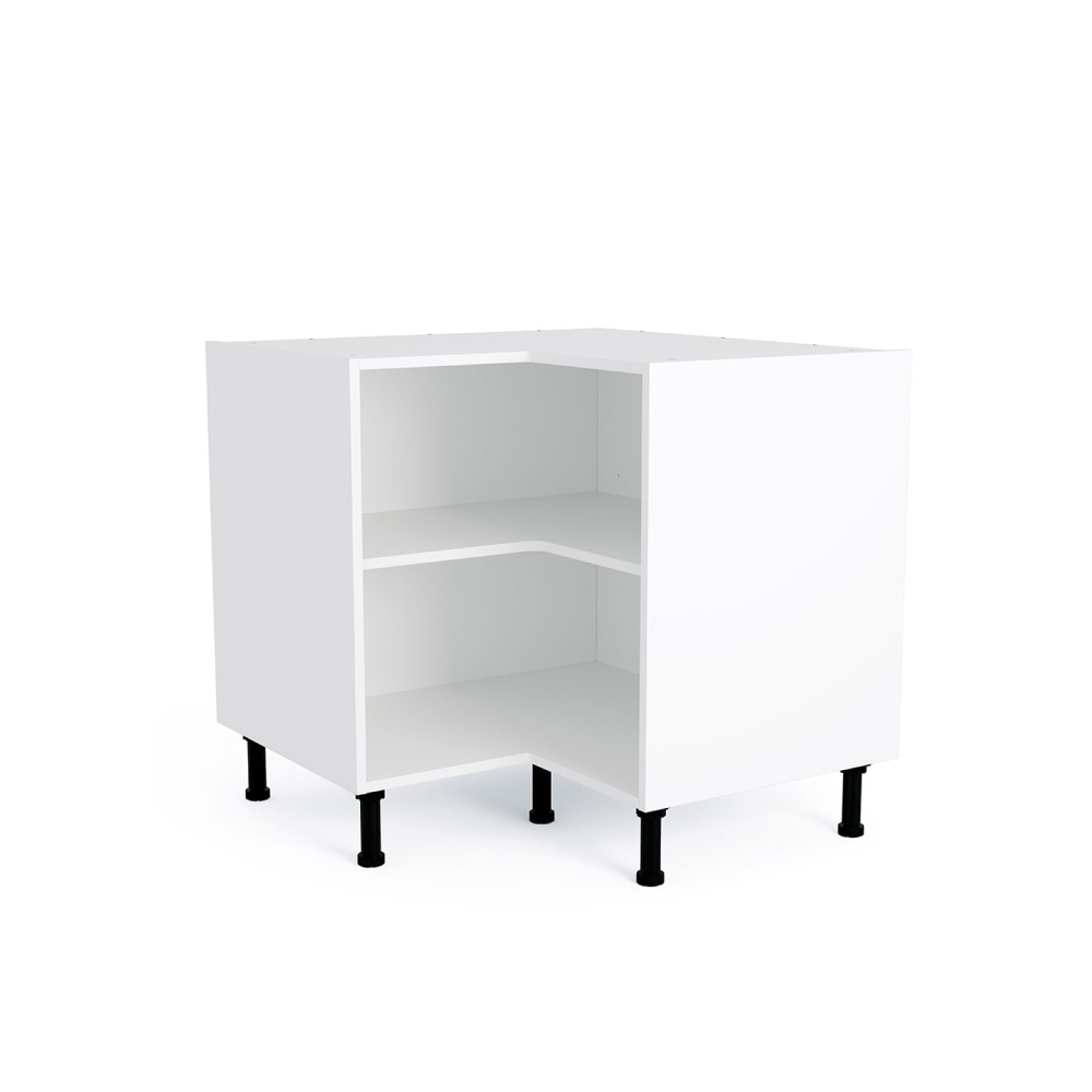 WTC Premier Cab 900mm x 900mm L Corner Kitchen Base Unit Cabinet White ...