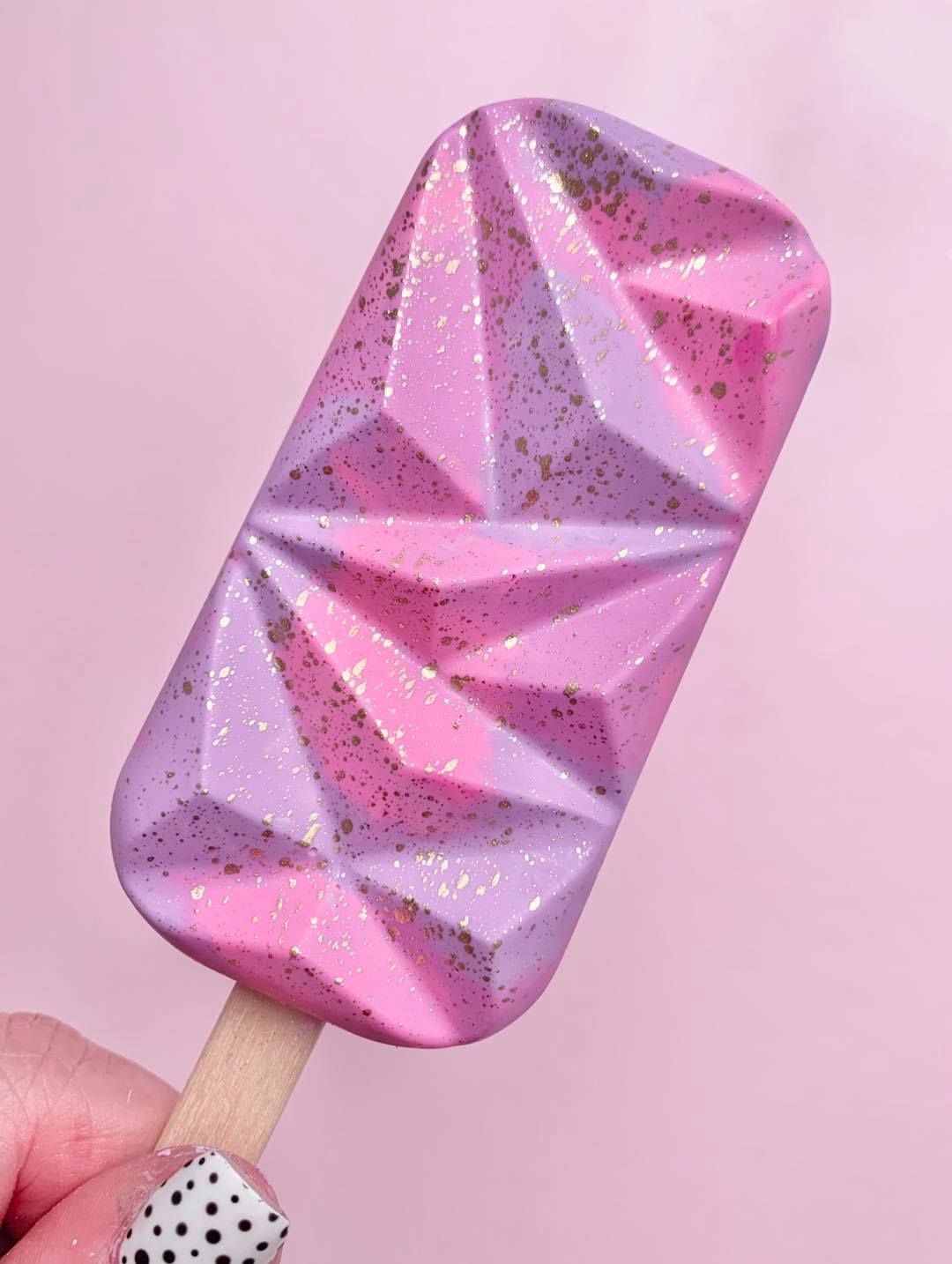 Purple Cupcakes Silicone Cakesicle and Popsicle Moulds - GEOMETRIC DIAMOND