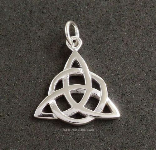 Double Triquetra Pendant Triple Moon Goddess Celtic Knot Sterling ...