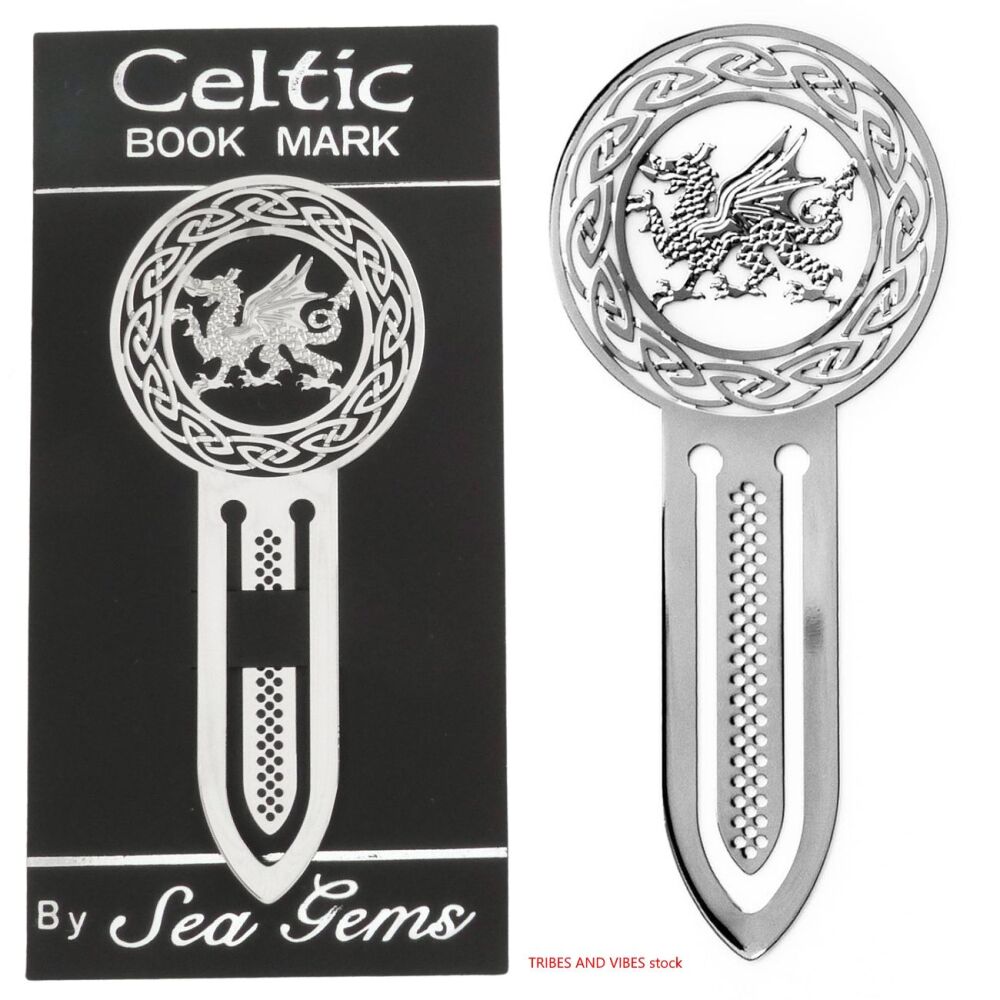 Bookmark Welsh Dragon Y Ddraig Goch 75mm Celtic Sea Gems Gift