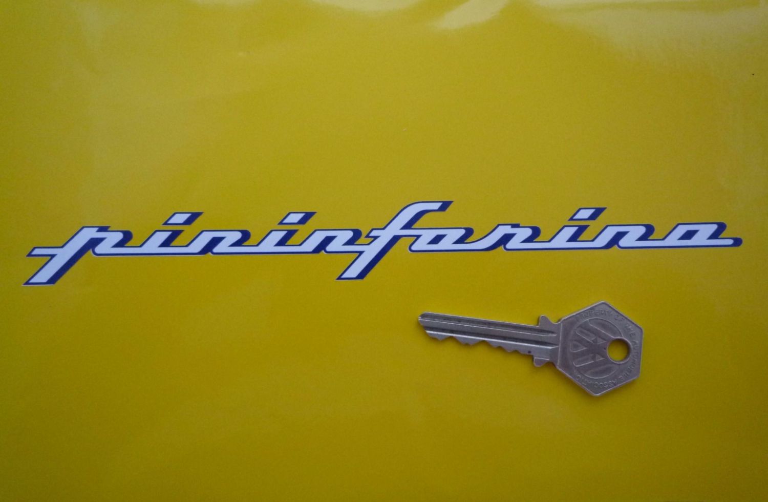 Pininfarina Script Style Self Adhesive Car Badge 8"