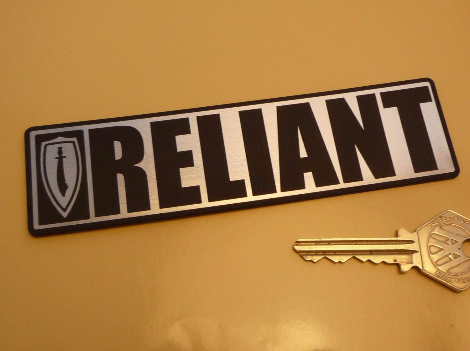 Reliant Script Style Self Adhesive Car Badge - 3.75"