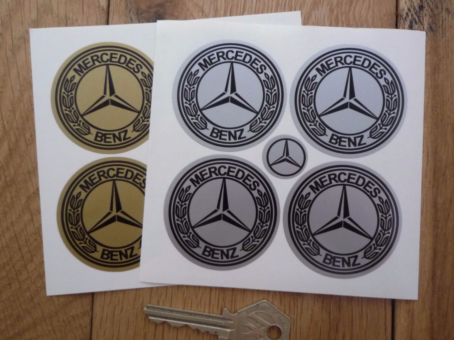 Mercedes Shaded Logo Cut Vinyl Sticker 4"