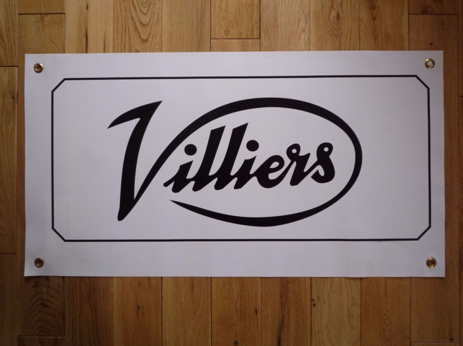 Villiers Logo Style Laser Cut Self Adhesive Bike Badge. 2.25".