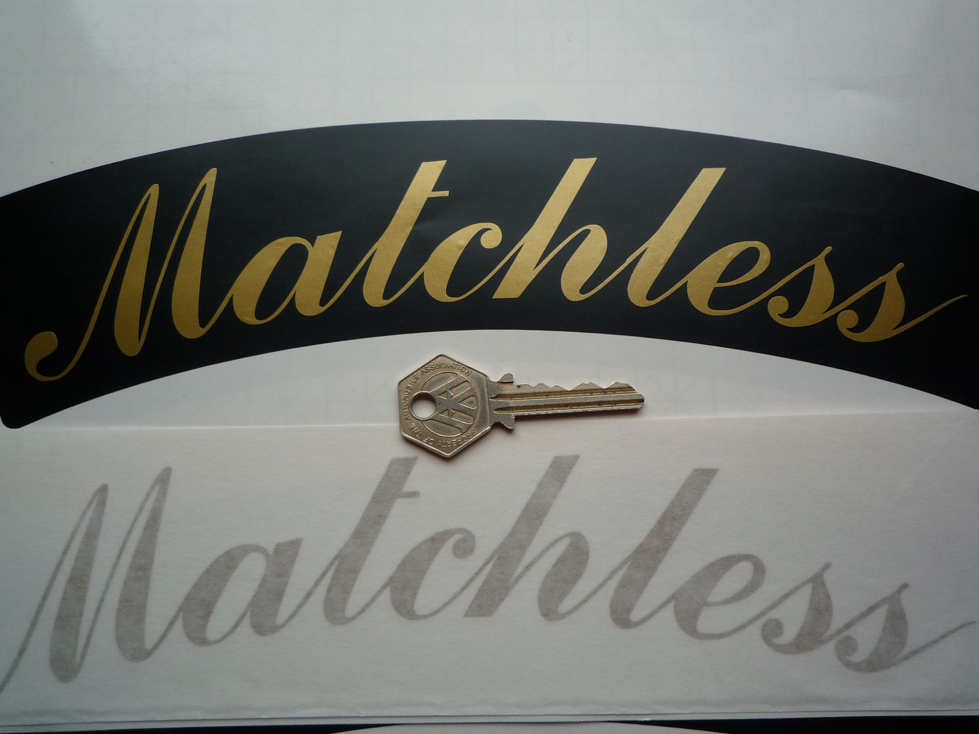 Matchless Winged M Shaded Style Stickers 6" Pair