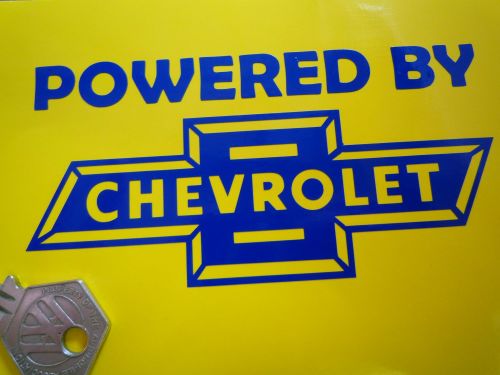 Powered By Chevrolet Cut Vinyl Sticker. 5".