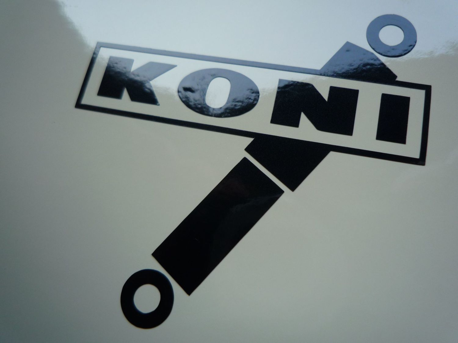 Koni Shock Absorbers Coloured Triangular Stickers. 10" Pair.