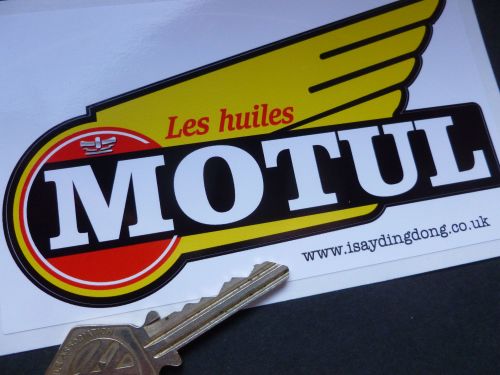 Motul 1950 - 60's Style Winged Text Sticker. 5.5".