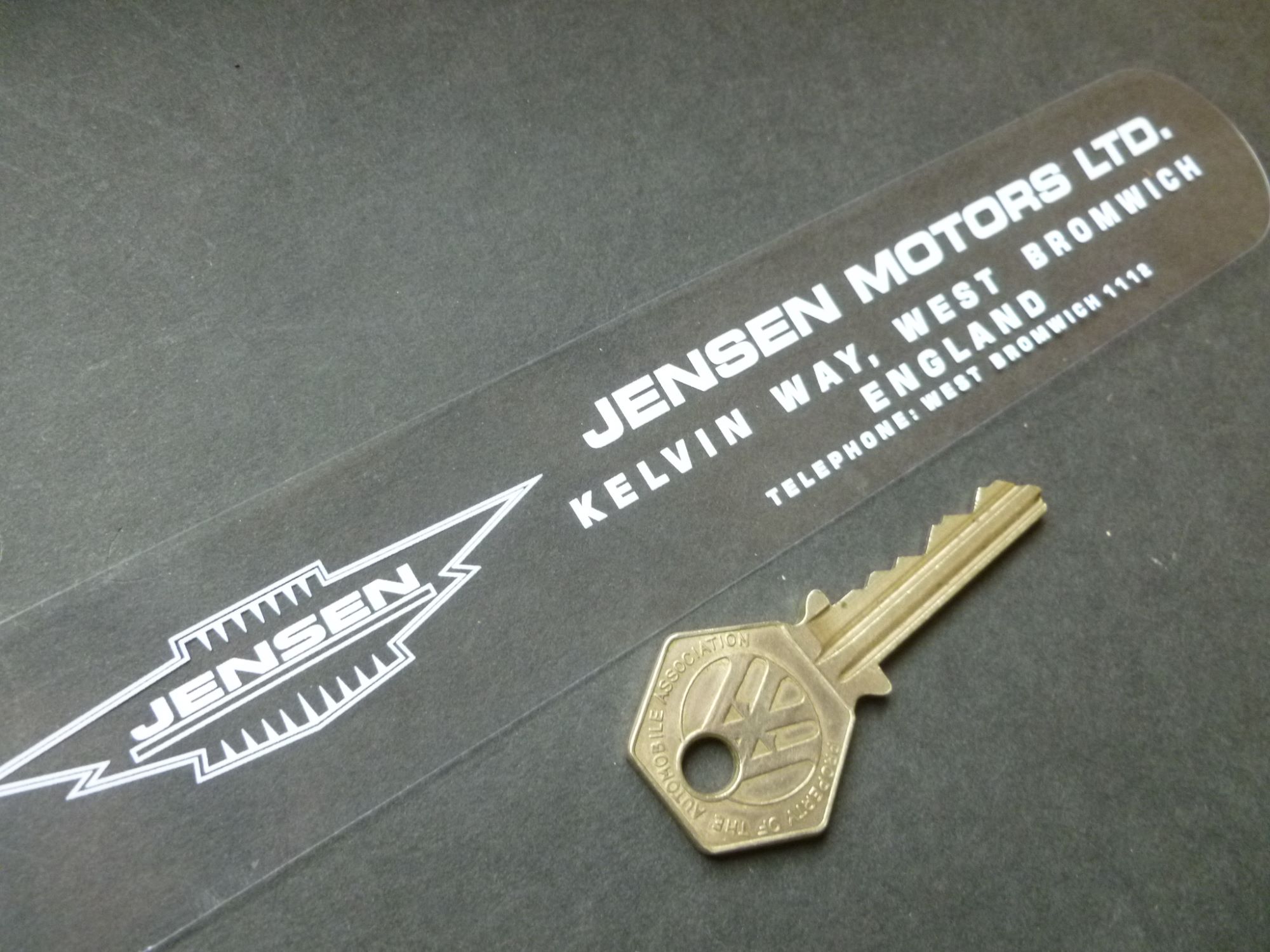 Jensen Logo Style Laser Cut Self Adhesive Car Badge. 2" or 4.5".