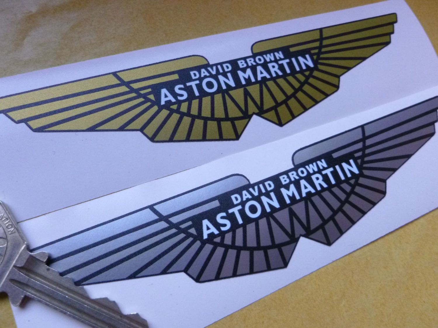 Aston Martin Winged Logo Stickers. Various Sizes.