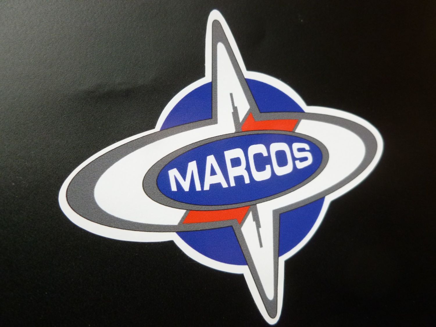 Marcos Oblong Self Adhesive Car Badge 6"