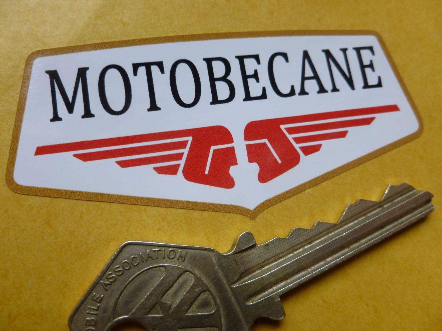 Motobecane M Logo Black & Silver Stickers. 1.25" Pair.