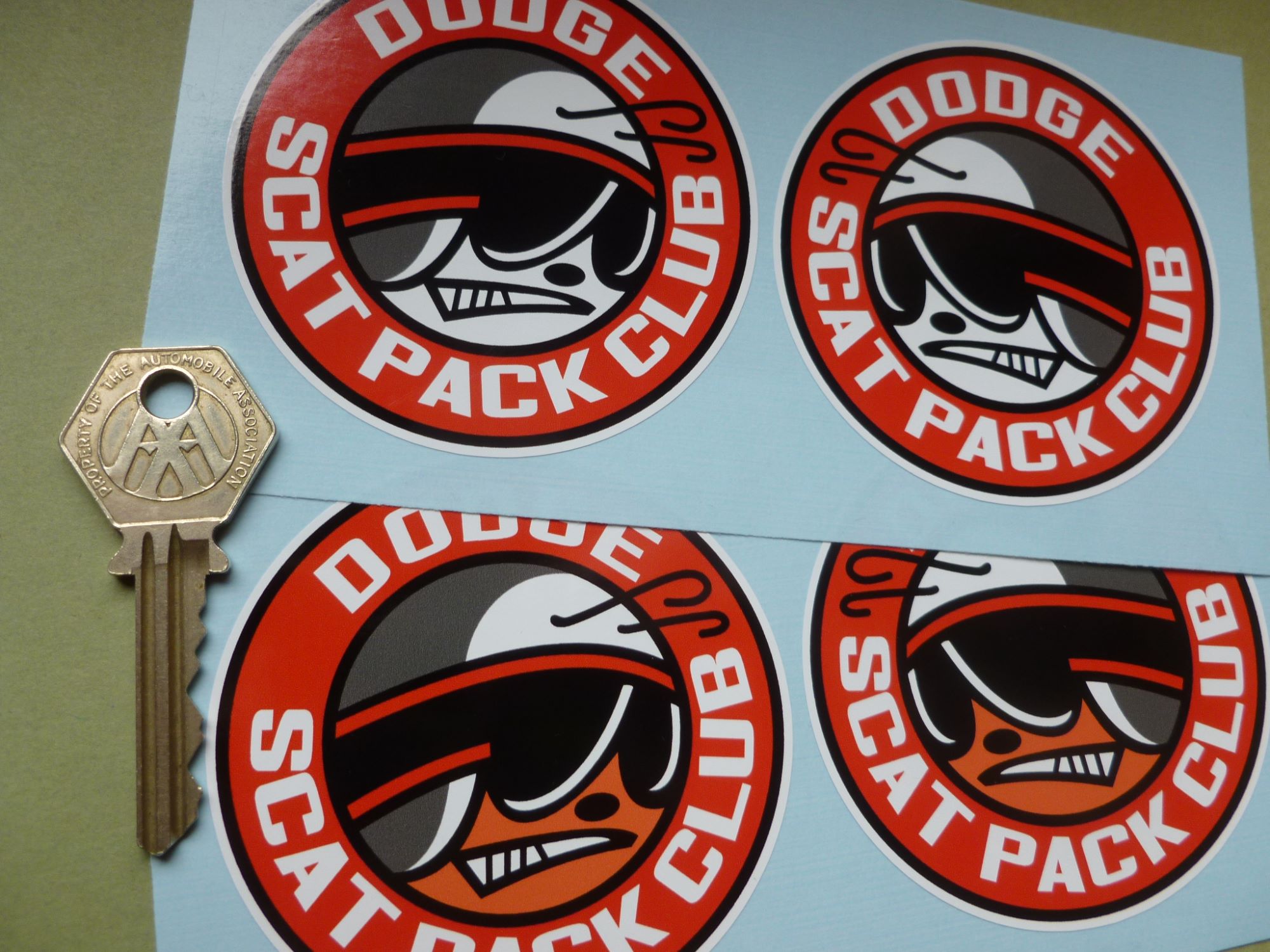 Plymouth Prowler Wheel Centre Style Stickers. Set of 4. 50mm.